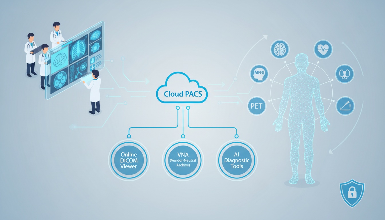 Software de imágenes médicas en la nube vs. PACS personalizado | Guía SaaS