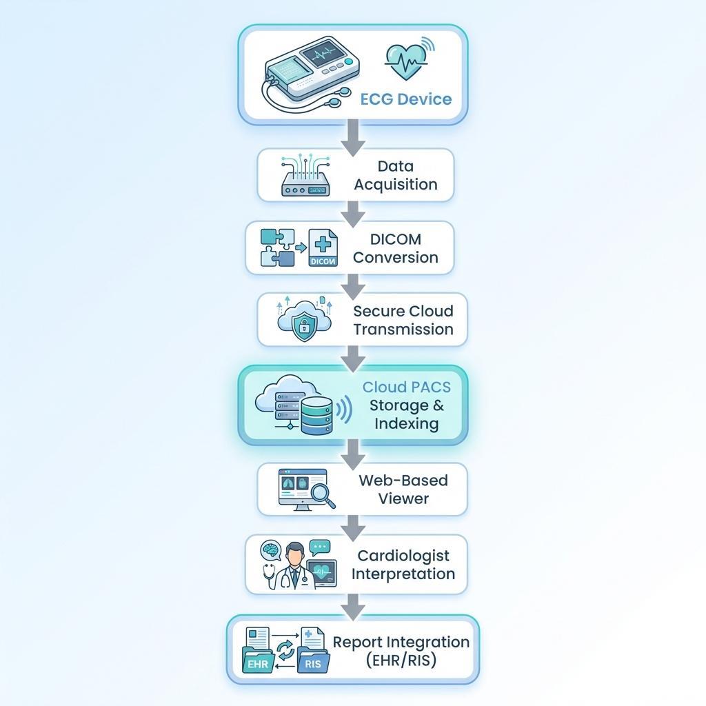 Optimizing ECG Workflow with Cloud PACS | Complete Guide | PostDICOM
